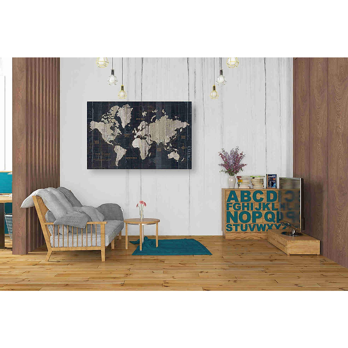 Epic Graffiti 'Old World Map' by Wild Apple Portfolio, Canvas Wall Art, 26"x40"