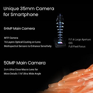 nubia Z50 Redmagic Cellphone - 5G Unlocked Android Phone, 64MP+50MP Dual Camera, Qualcomm Snapdragon 8 Gen 2, 144Hz 6.67” AMOLED Screen, 80W Quick Charge Android Phone w/ 5000mAh Battery, 12GB, Black