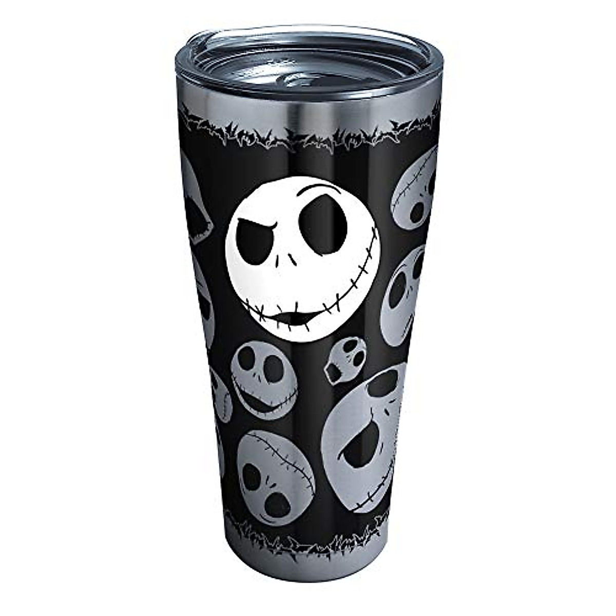 Tervis Disney Nightmare Before Christmas 25th Anniversary Triple Walled Insulated Tumbler Travel Cup Keeps Drinks Cold & Hot, 30oz Legacy, Stainless Steel