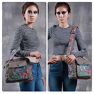 Black Butterfly Premium Canvas Shoulder Bag, Top Handle Bag for Womens, Lightweight Handbag, Small Style Crossbody Bags (Green-p)