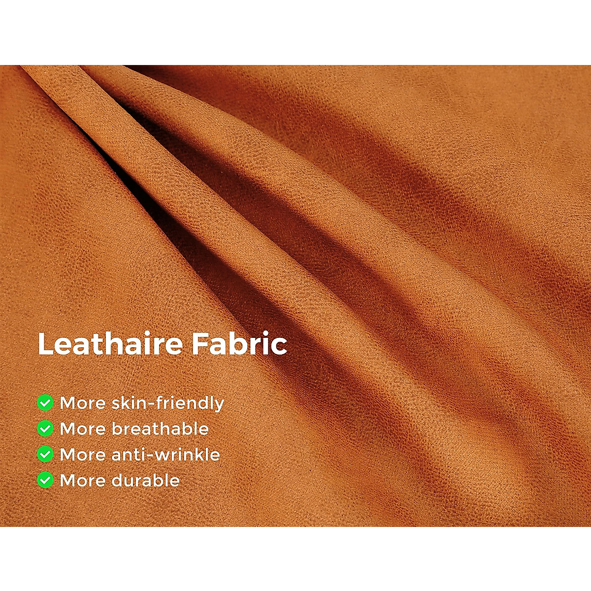 Vesgantti Leathaire Couch Loveseat Sofa, 73" Mid-Century Modern Couch with Deep Seat Comfort Cushions, Small Sofa Couches for Living Room, Bedroom, Office, Apartment, Tool-Free Assembly, Orange