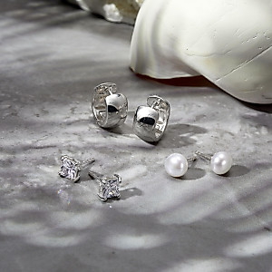 Silpada 'Shine Bright' Cubic Zirconia Stud Earrings in Sterling Silver