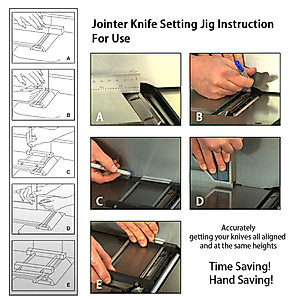 BLSGBUIDING Jointer Knife Setting Jig Metal Bars with Magnets for 4"-8" Jointer Blades Easy Quick Install - 1pack