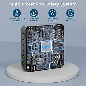 USB C Charger, 220W USB C Charging Station 6-Port Fast Charger, 100W USB C Laptop Charger USB C Charger Block for MacBook Pro/Air,iPad Series, iPhone 14/13Pro Max/12 Samsung Galaxy Note