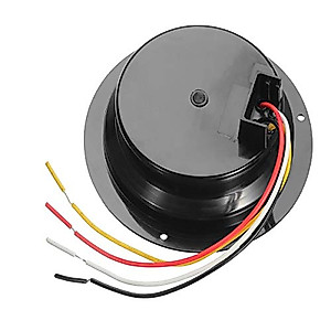 Partsam 2Pcs 4" Inch Round LED Trailer Tail Lights White Red Taillights Flange Mount 16 LED DC 12V Sealed Waterproof Stop Brake Tail Running Reverse Backup Lights Lamps for RV Trailer Trucks