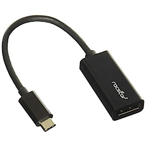 Rocstor Y10C131-B1 Premium USB-C to DisplayPort Adapter M/F - for Computers, MacBook, MacBook Pro, Chromebook or Devices with USB C – 6” - USB Type C, Black