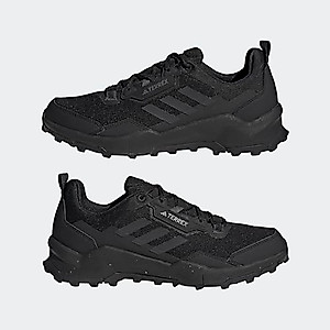 adidas Men's Terrex Ax4 Wide Hiking Sneaker, Black/Carbon/Grey, 10.5