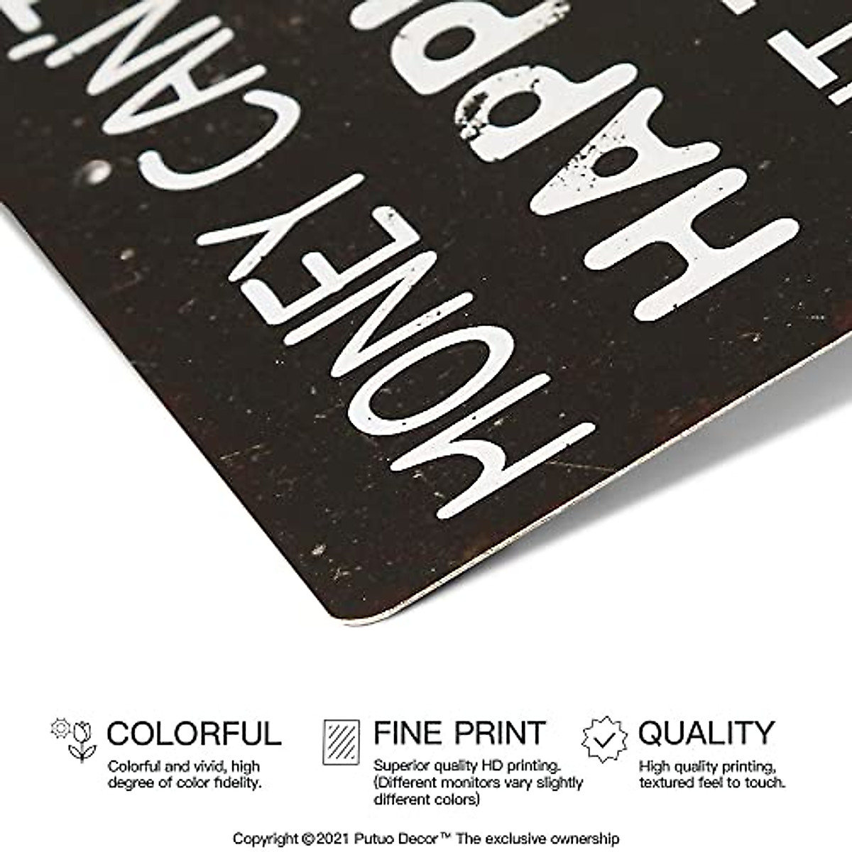 Putuo Decor Money Cant Buy Happiness But It Can Buy Tools Funny Metal Tin Sign,Man Cave Garage Decor 12 x 8 Inches