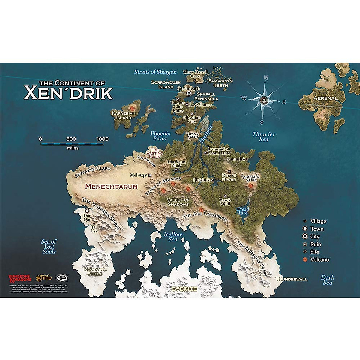 Gale Force Nine D&D Eberron Map Set Nations of Khorvair