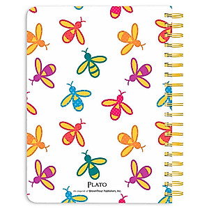 Busy Bees | 2024 6 x 7.75 Inch 18 Months Weekly Desk Planner | Foil Stamped Cover | July 2023 - December 2024 | Plato | Planning Stationery