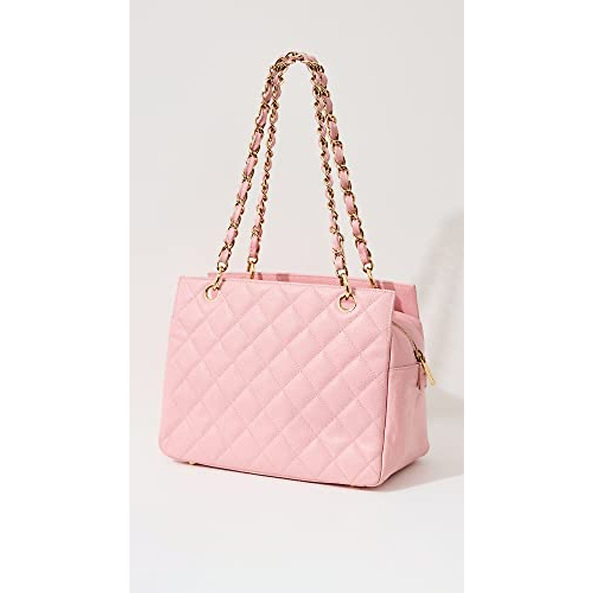 CHANEL Women's Pre-Loved Petite Timeless Tote, Caviar, Pink, One Size