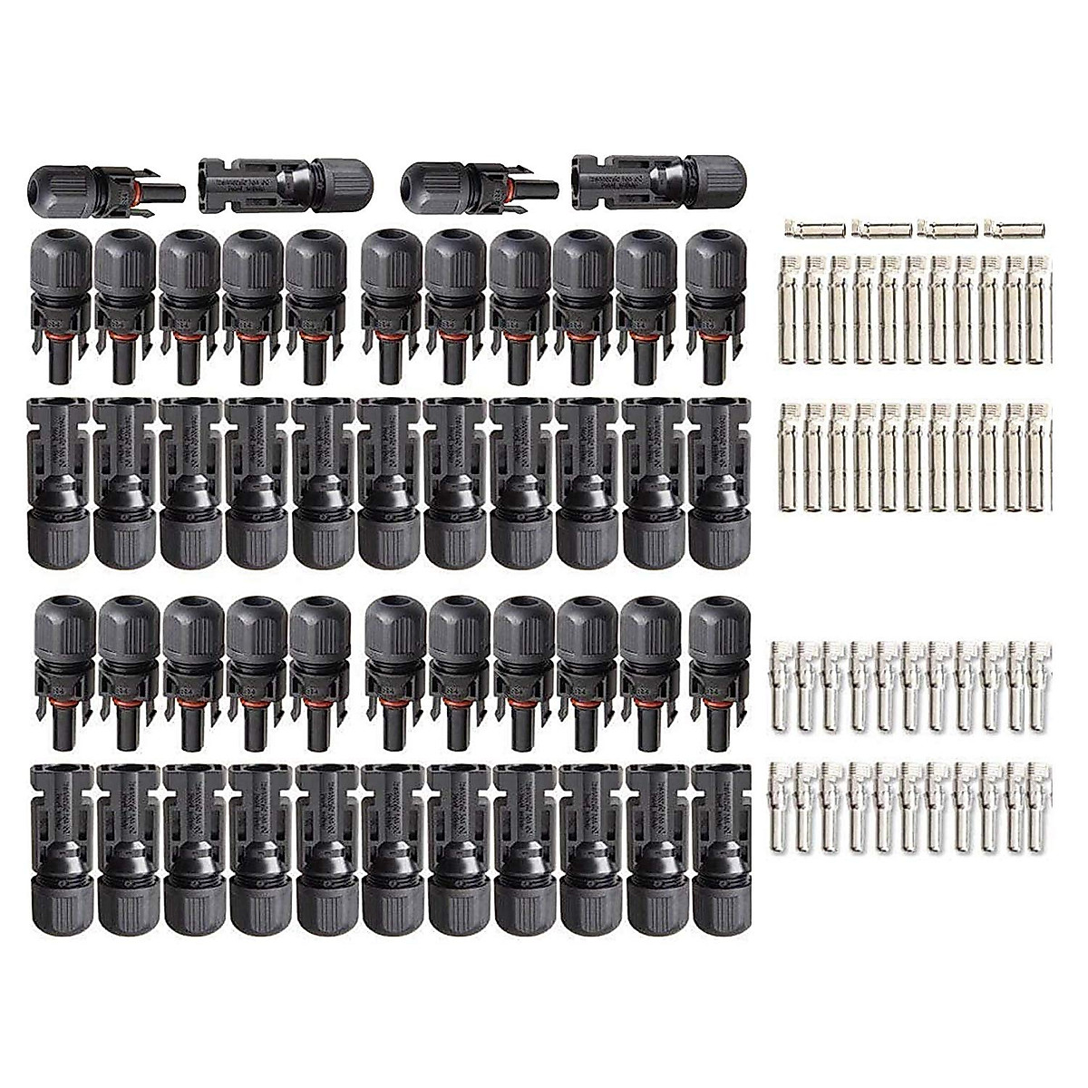 PowMr 100PCS Solar connectors -IP67 Male/Female Solar Connectors(50 Pairs Solar connectors)