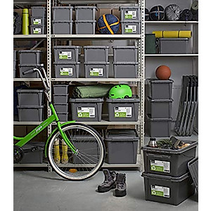 SmartStore - Recycled 31 - Set of 10 Storage Boxes - 100 % Recycled Plastic - Grey - 50 x 39 x 26 cm - 32l