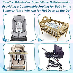 Pinkunn 2 Pcs Gel Car Seat Cooler Pad Summer Chair Ice Cushion Breathable Baby Car Seat Cooling Pad Summer Cooler Seat Cushion Multifunctional Ice Mat for Stroller Baby Dining Chair, Child Safety Seat