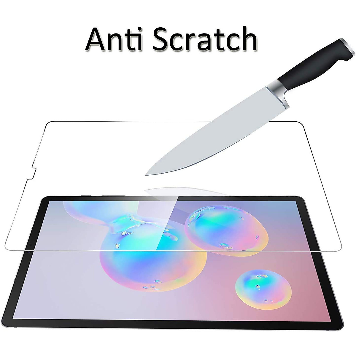 TANTEK [3-Pack Screen Protector for Samsung Galaxy Tab S6/Tab S5e 10.5 inch,Tempered Glass Film,Ultra Clear,Anti Scratch,Bubble Free,S-Pen Compatible