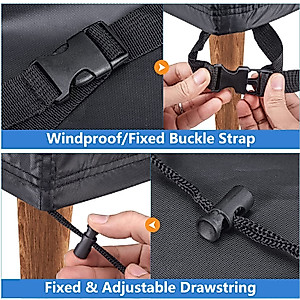 Heavy Duty Patio Sofa Cover Waterproof, Mrrihand 3-Seater Outdoor Sofa Loveseat Cover, Outdoor Patio Furniture Cover with Air Vent and Handles, 87" L×37" D×35" H, Black