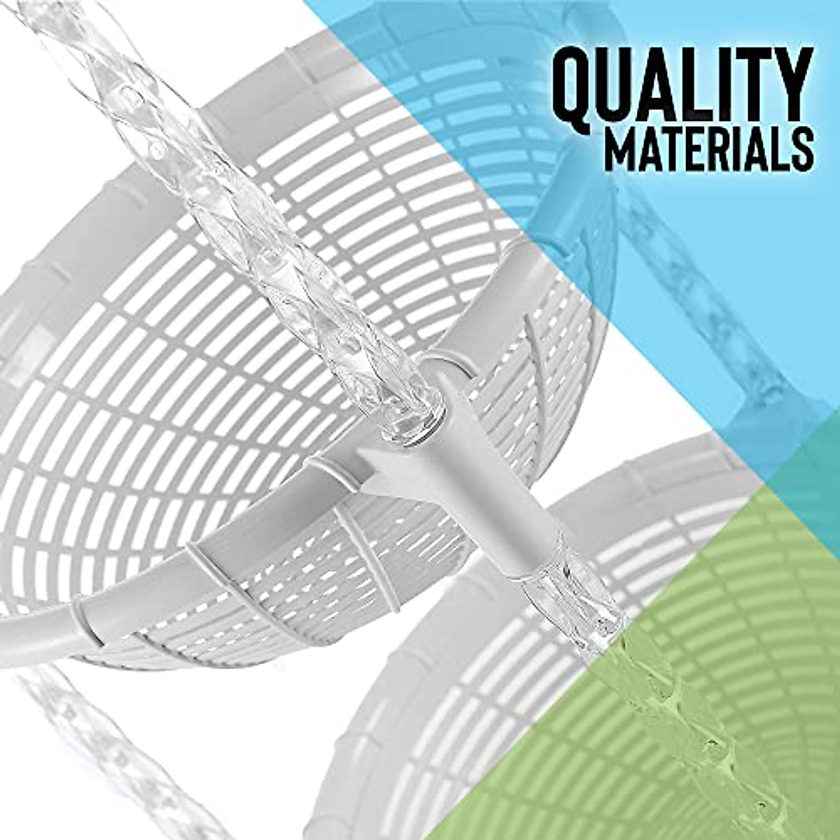 Uncluttered Designs Stacking Basket Bins (3 Tier + Plate) — Display for Fruit, Potato, Onion & Produce — Crafts, Art Supplies & Housewares Organizer — Bedroom & Bathroom Organization & Storage (White)