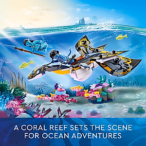 LEGO Avatar Ilu Discovery 75575, The Way of Water Movie Building Toy Ocean Set, Animal-Like Underwater Creature Figure, Collectible Display Idea for Kids and Movie Fans