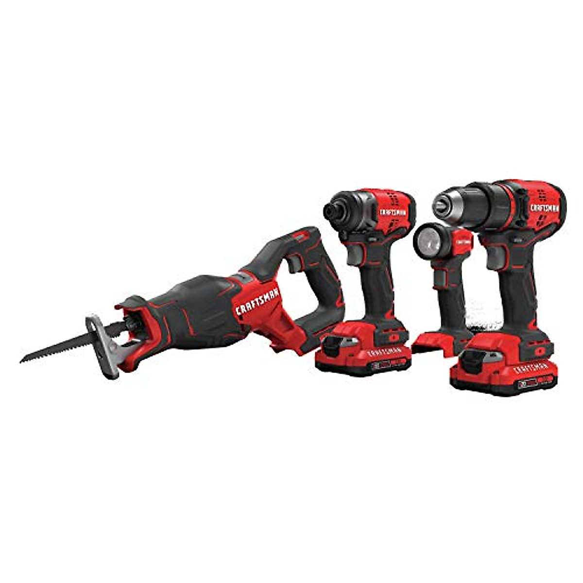 CRAFTSMAN V20 Power Tool Combo Kit, Cordless Power Tool Set, 4-Tool (CMCK420D2)