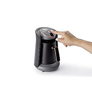 Arzum Okka Minio Automatic Turkish/Greek Coffee Machine, USA 120V UL, 4 cups, Black/Gold