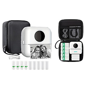 TRENDPJA - Mini Printer, Sticker Maker Machine, Bluetooth Printer for Phone, Small Pocket Printer, Wireless Label Printer, Thermal Mini Printer, Bluetooth Photo Printer for Scrapbooks, and DIY Crafts