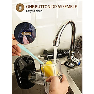 Wamife Slow Masticating Juicer Machine, Cold Press Juicer Extractor, 2 Modes & Reverse Function for High Nutrient Fruit & Vegetable Juice, Quiet Motor, with Cup & Brush(Black)