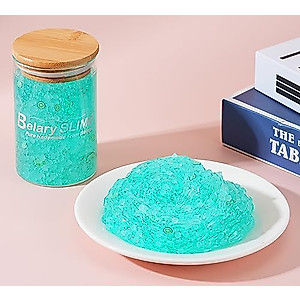 Premade Green Clear Slime - Large Capacity Crystal Slime Lemon Green Glimmer Slime kit,Super Soft and Non-Sticky, for Boys and Girls,Great for Parties (15oz)