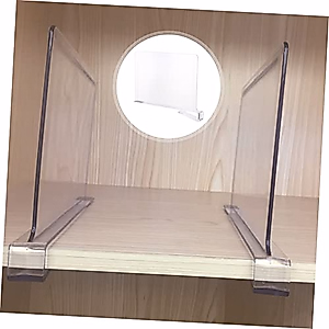 HOMOCONO 2pcs Wardrobe Partition Drawer Separators Closet Shelf Divider Adjustable Drawer Organizer Drawer Dividers for Clothing Clear Clothes Separator Shelf Separator Transparent Acrylic