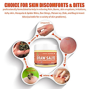 Tea Tree Draw Salve Cream Ointment, Jock Itch, Hand Foot, Tinea Versicolor, Itchy Feet, Butt, Anal Itch, Rosacea, Psoriasis, Heat Rash, Hidradenitis, Treat Relieve - Itchy, Soothing Dry Skin Healing