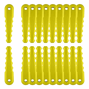 FourShow 20Pcs AC052N1FB Serrated Blade Replacement Compatible with Ryobi 2-in-1 Fixed Line and Bladed Head AC052N1, Accessories for Ryobi 18V 2-in-1 Pivoting Auto Feed String Trimmer