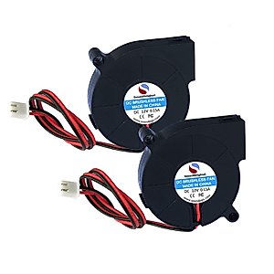 SoundOriginal 2pcs Cooling Blower Fan DC 12V 0.10A~0.15A 50mmx15mm Fans for 3D Printer Humidifier Aromatherapy and Other Small Appliances Series Repair Replacement