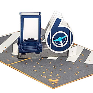 Ribbli 16 Birthday Handmade 3D Pop Up Card,Greeting Card,Car Card,16th Birthday Card,For Birthday Card,Anniversary Card,16 Year Old Card,with Envelope