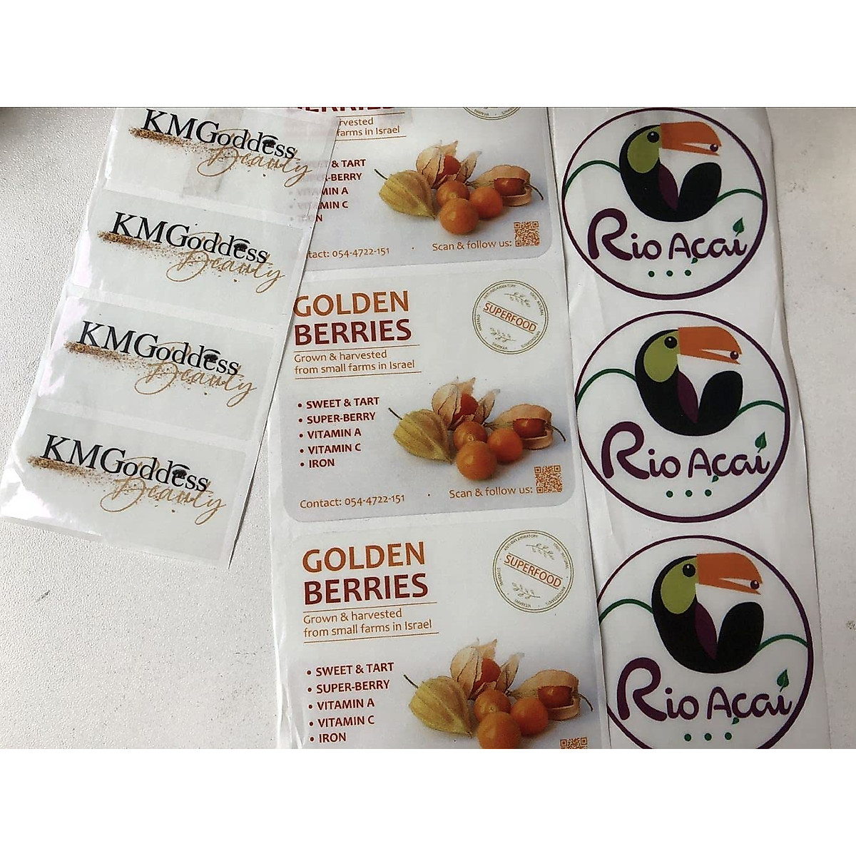 200 Piece Custom Sticker and Customized Logos Wedding Birthday Baptism Stickers Design Your Own Stickers Personalize Stickers (White Artpaper, 1.5" Round)