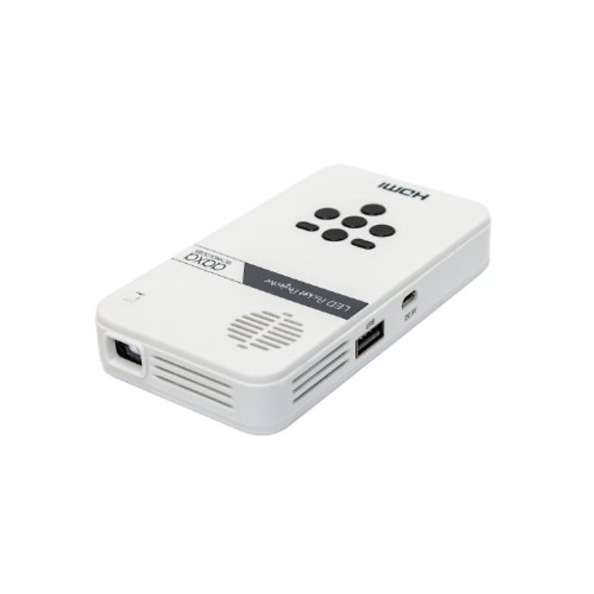 AAXA Technologies KP-101-01 AAXA LED Pico Micro Video Projector - Pocket Size Portable Mobile Mini Projector with mini-HDMI, built-in Media Player & Speakers, 3.5mm Aux Out, Micro SD/USB readers and 80 Min Lithium-Ion Battery