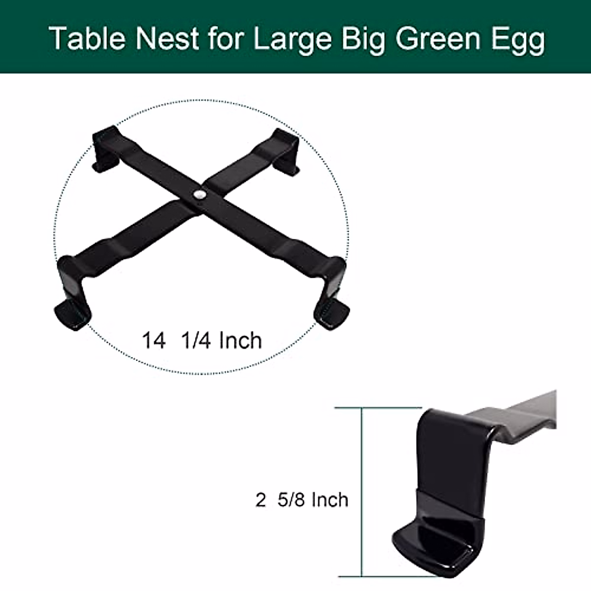 Quantfire Grill Stand Table Nest for Large Big Green Egg, Big Green Egg Accessories Kamado Grill Table Nest Stand
