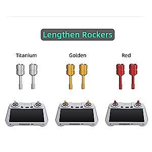 Suitable for DJI Mini3 Pro(Mavic3) Joystick Governor Extended Control Sticks Delay Rocker Accessories Thumb Drone Replacement Accessories (Governor + red Rocker)