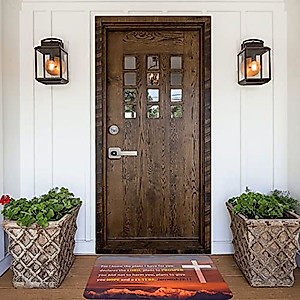 Vivacite Prayer Mat Christian Gifts for Women Men Faith Religious Spiritual Gifts for Women Prayer Rug with Bible Verse Christian Decor Area Rug for Pray Scripture Jeremiah 29:11, 24"X16"