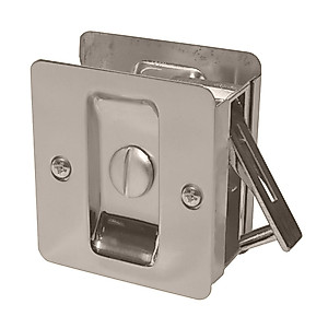 Weiser Lock Pocket Door Lock Satin Nickel