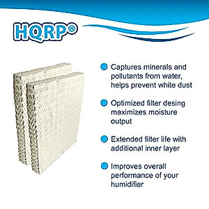HQRP 2-Pack Wick Filter Compatible with Aprilaire 112, 136, 224, 225, 440, 445, 445A, 448 Humidifiers, Replacement for Aprilaire # 12