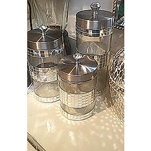 Self Adhesive Real Glass Silver Mirrors Mosaic Tiles Sticker for Craft Square Glass Tiles,2400pcsMirrors 5mm by 5mm