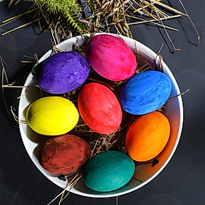 36 Pcs 2.36" Easter Unpainted White Eggs Wooden Decorating for Kids DIY Paint Your Own Egg Decor, Crafts, Easter Hunt, Basket Stuffers, School Activities Supplies