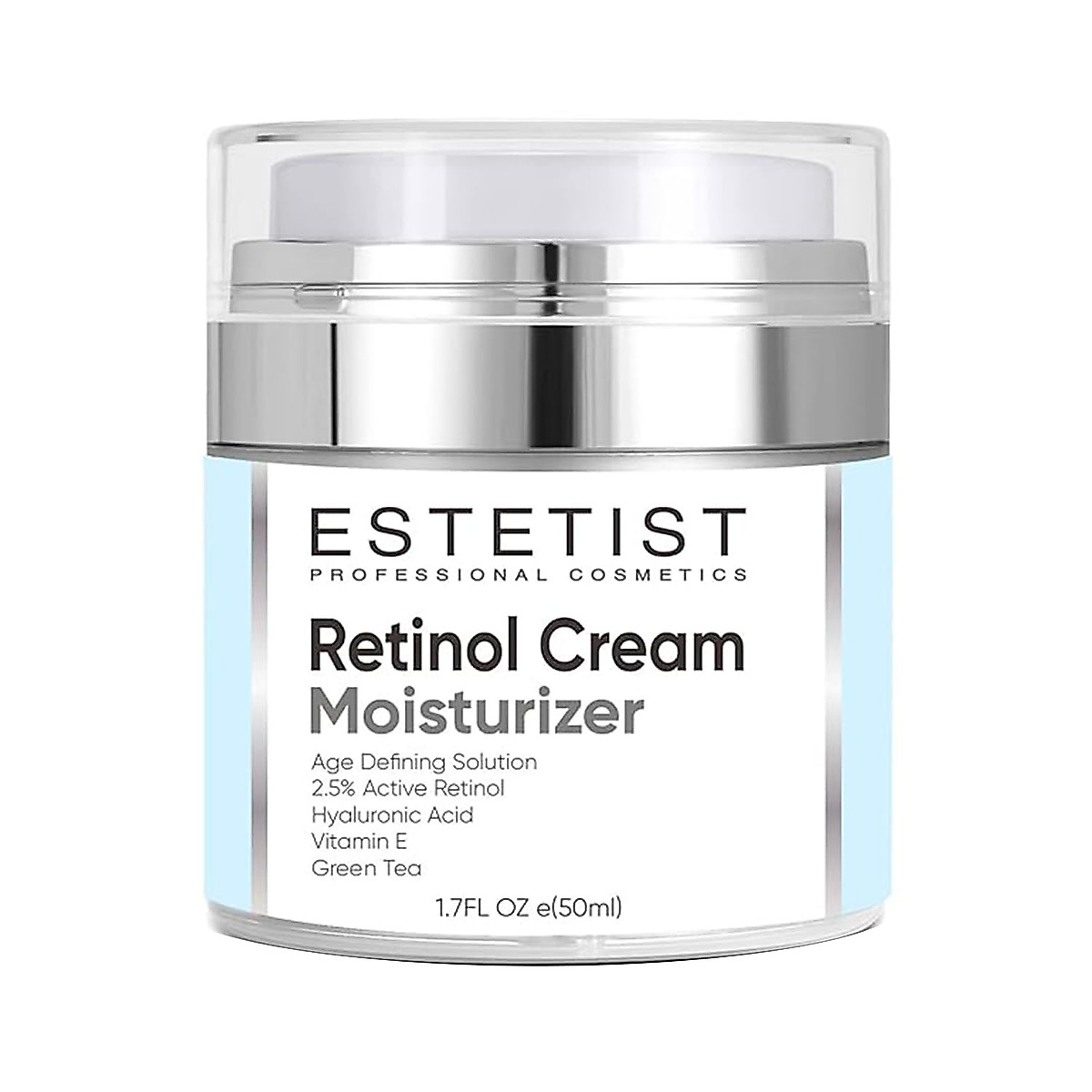 ESTETIST Organic Face Moisturizer with Hyaluronic Acid, The Ultimate Anti-Aging & Hydrating Cream for Wrinkles and Fine Lines, For Men & Women, 2.5% Retinol Moisturizer for Daily Use