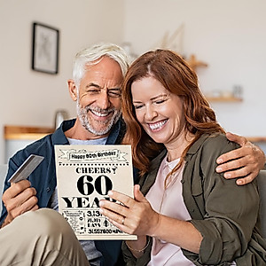 BGTCARDS 60th Birthday Card, 60th Birthday Gifts for Women Men, 60th Birthday Decorations for Him Her, Back in 1965 Birthday Card