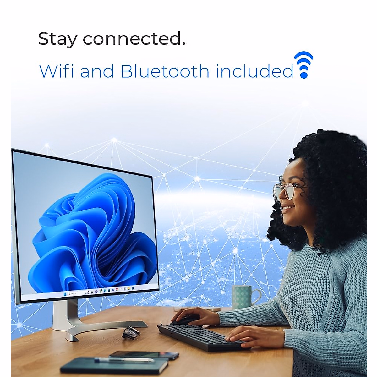 Dell Optiplex 7040 Tower Desktop Computer | Quad Core Intel i7 (3.4) 32GB DDR4 RAM 500GB PCIe M.2 NVMe + 2TB HDD| Windows 10 Professional New 22in LCD Monitor Home or Office PC (Renewed), Black