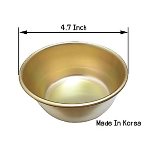 Makgeolli bowls, Aluminum Korean Traditional Bowls for Makgeolli(Korean Raw Rice Wine) Hiking Soup dish, Made in Korea (No Hand)