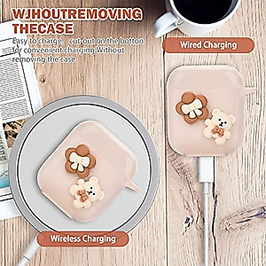 Mainrenka Cute Kawaii AirPods 2nd 1st Generation Case Aesthetic for Women and Girls Compatible wit Airpod Gen 2 & 1 Case
