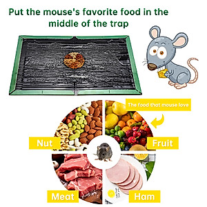 Glue Traps for Mice and Rats 12 Pack - LCUXOWX Sticky Traps, Mouse Glue Traps Indoor for Home,Super Sticky Adhesive Glue Board,Sticky Mouse Traps Extra Strength for Indoor Outdoor(Large 12"x 8.3")