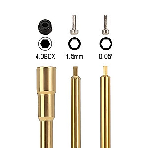INJORA RC Car Tool Kit- Hex Screwdriver 0.05inch 1.5mm, Hex Nut Drivers 4mm, Screws Kit for Axial SCX24 C10 Deadbolt JLU Gladiator Bronco Other RC Model