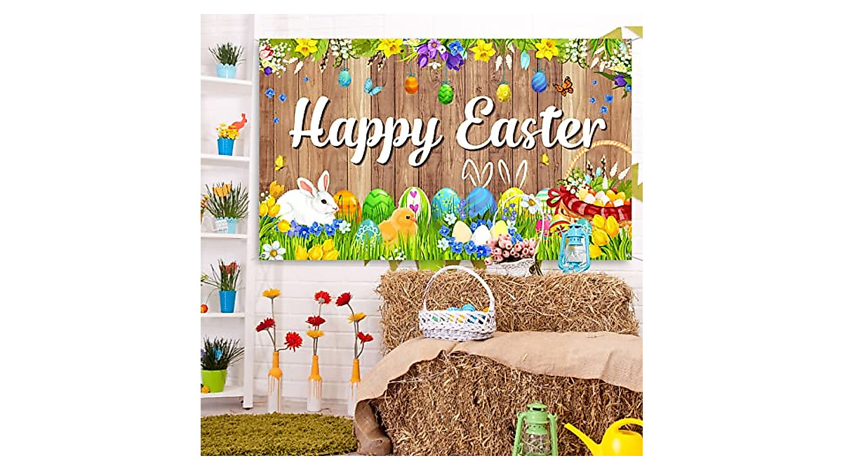 Happy Easter Backdrop - Perfect for Spring Celebrations
