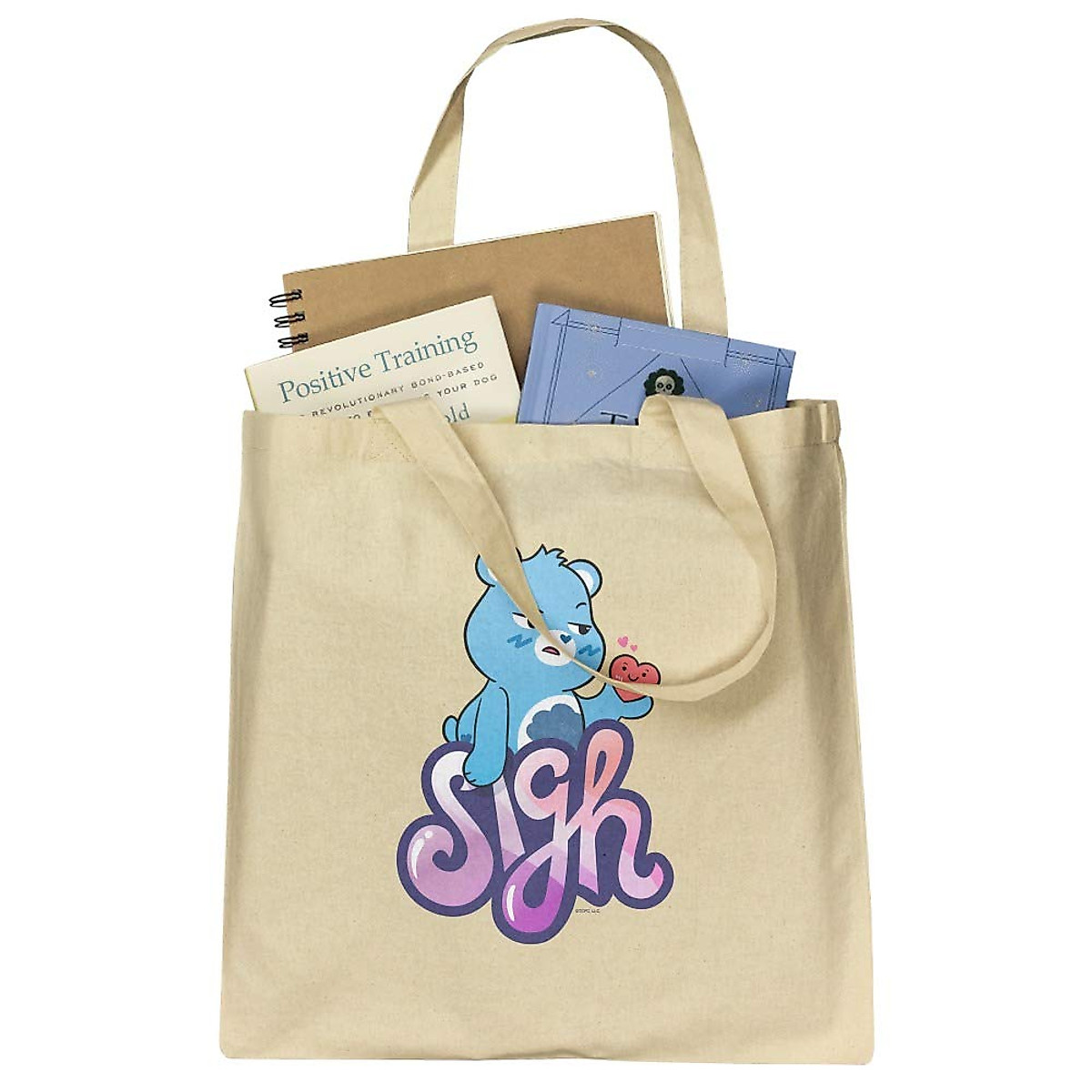 GRAPHICS & MORE Care Bears: Unlock the Magic Grumy Bear Sigh Grocery Travel Reusable Tote Bag